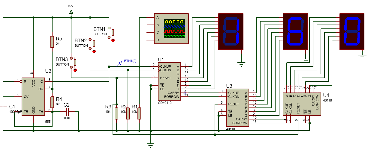 Proteus中模拟CD40110操作及555组合成计数器_cd40110倒计时电路-CSDN博客