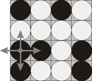 （入坑POJ） POJ-1753 翻转游戏（ dfs回溯）_输入包含 $4$ 行,每行由 $4$ 个 w 或 b 组成,表示棋盘各位置的状态。 输出 输出一-CSDN博客