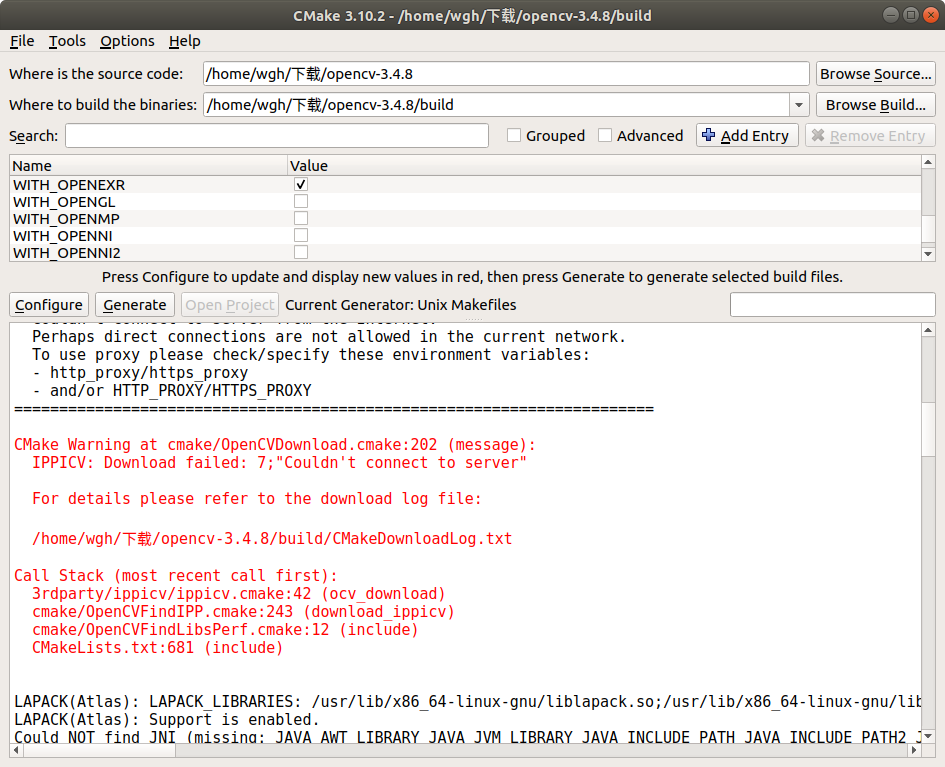 ubuntu18.04一次性完整安装opencv3.4.8和opencv_contrib（附cmake时难以下载的文件）_ubuntu18 编译opencv-3.4.16-CSDN博客