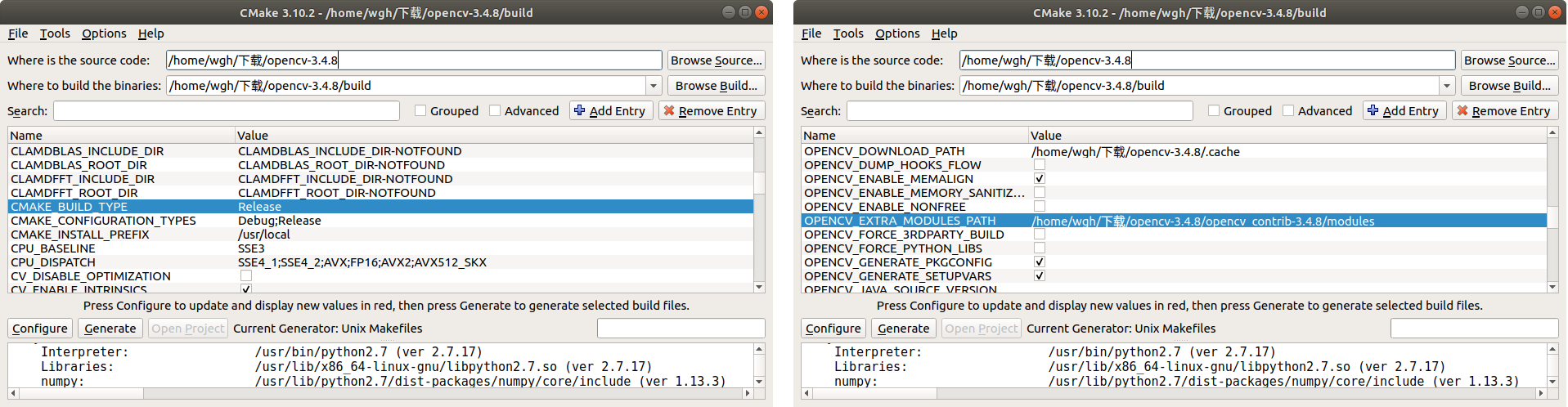 ubuntu18.04一次性完整安装opencv3.4.8和opencv_contrib（附cmake时难以下载的文件）_ubuntu18 编译opencv-3.4.16-CSDN博客