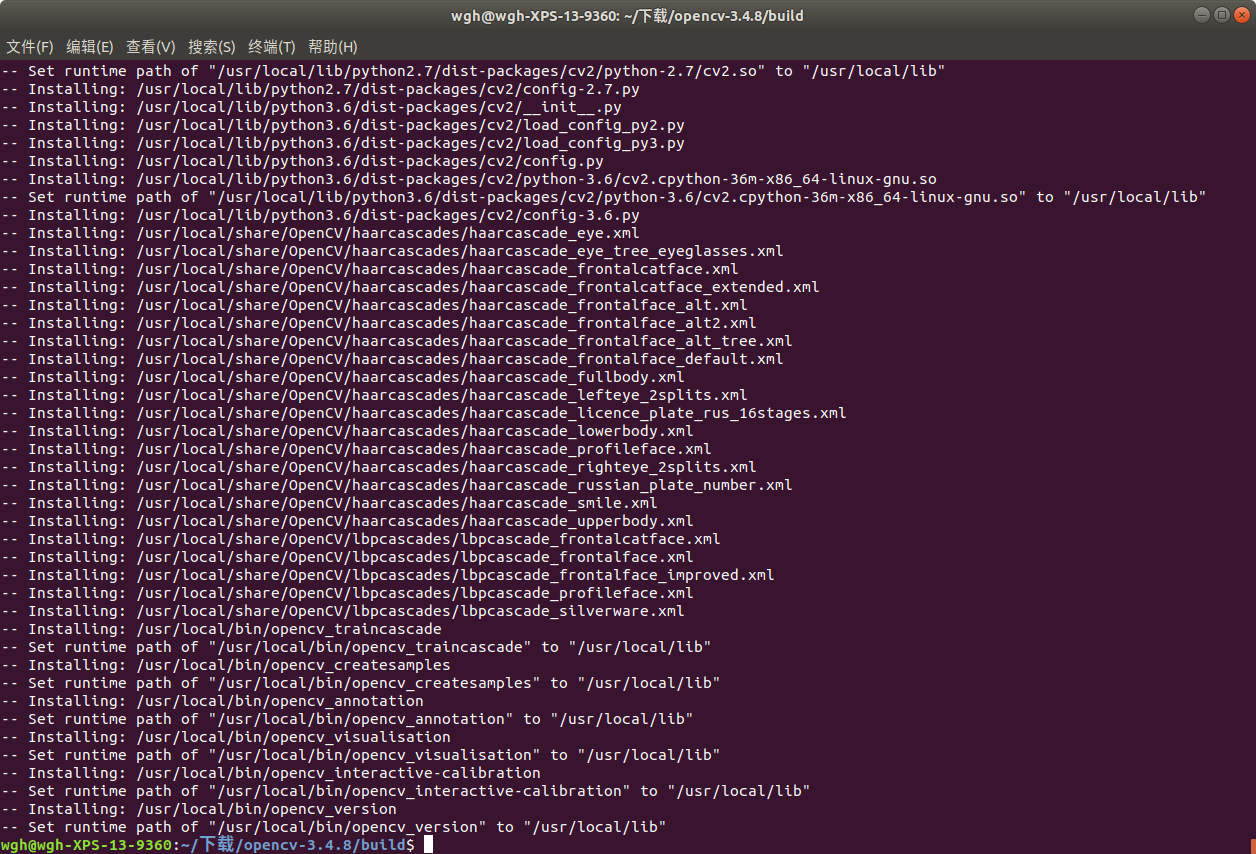 ubuntu18.04一次性完整安装opencv3.4.8和opencv_contrib（附cmake时难以下载的文件）_ubuntu18 编译opencv-3.4.16-CSDN博客