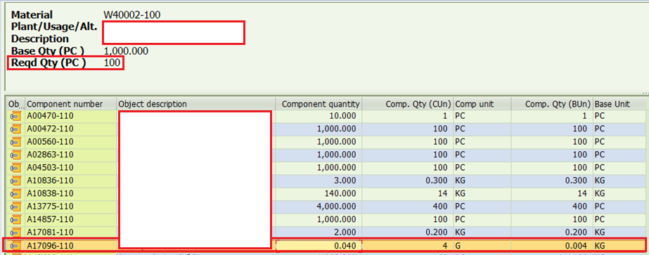 SAP中BOM事务清单CS13中的物料数量单位逻辑梳理及格式调整处理实例_sap cs13没有展开到原材料-CSDN博客