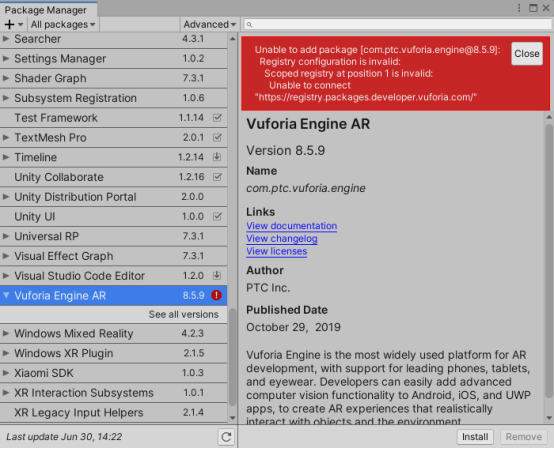 Vuforia最新包导入Unity方法_vuforia的包-CSDN博客