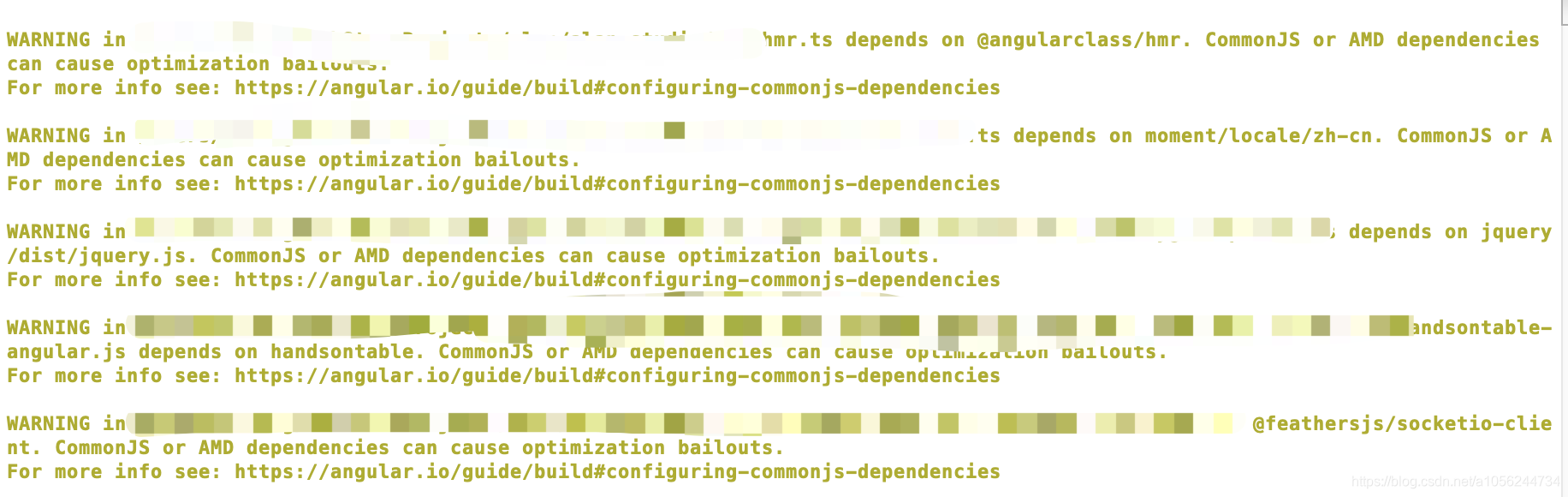 Angular 10 Commonjs Or Amd Dependencies Can Cause Optimization Bailouts Warning Csdn博客