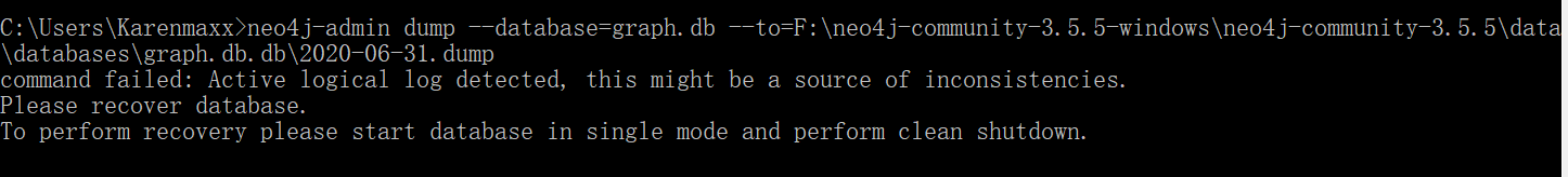 Neo4j数据的csv导出与备份command Failed Active Logical Log Detected This Csdn博客 6620