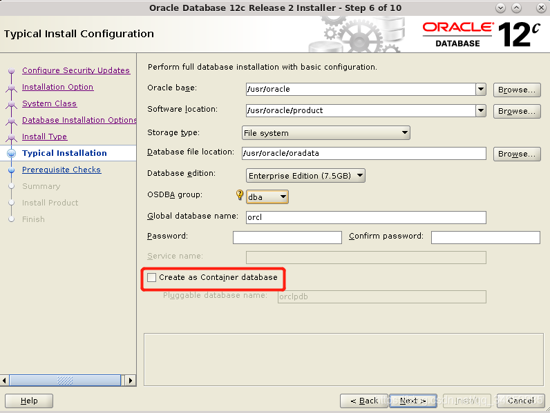 Linux安装oracle12c数据库图形安装 Linux中图形化安装oracle12c Csdn博客