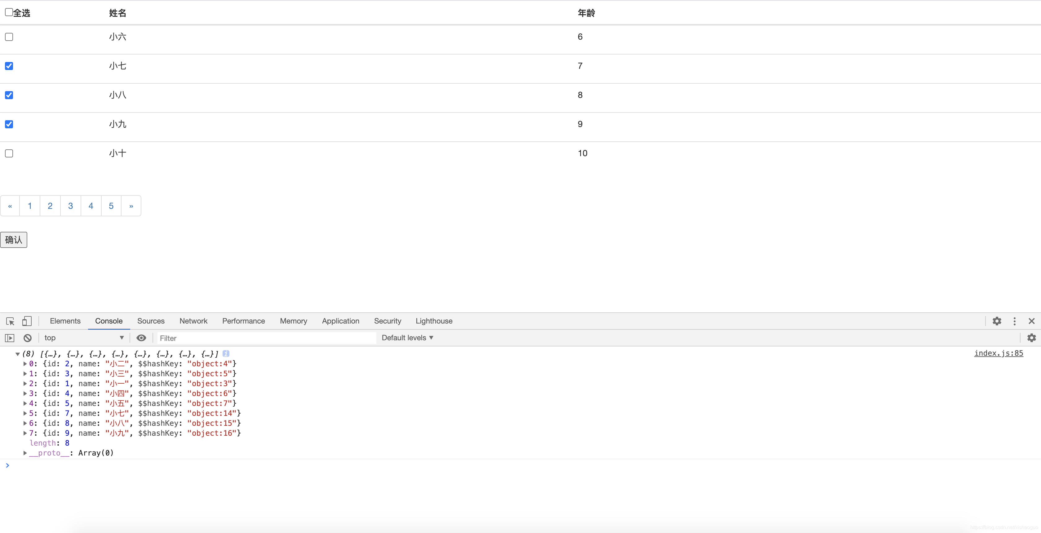 Web前端————angular1表格中的复选框、全选、反选、分页小例子 Angular1 Input Checkbox Csdn博客
