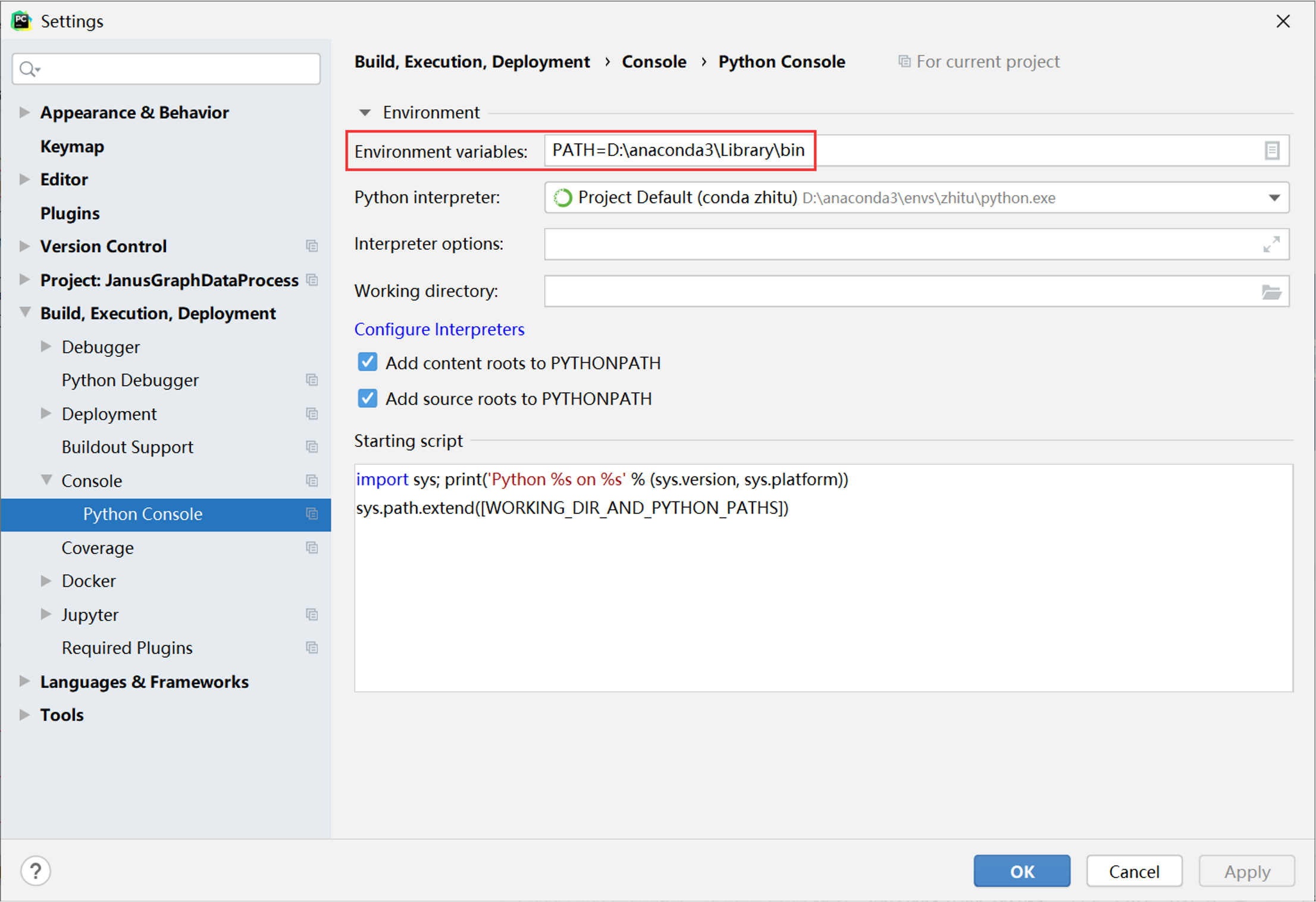 PyCharm conda环境下Python Console报错_python使用console报错-CSDN博客