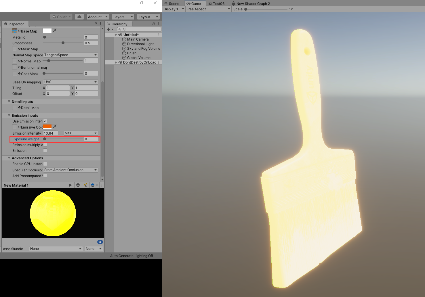Unity HDRP ShaderGraph 如何开启材质球自发光属性_unity hdrp 高亮材质-CSDN博客