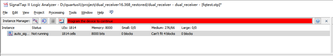 关于使用SignalTap下载时遇到 Program the device to continue 问题-CSDN博客