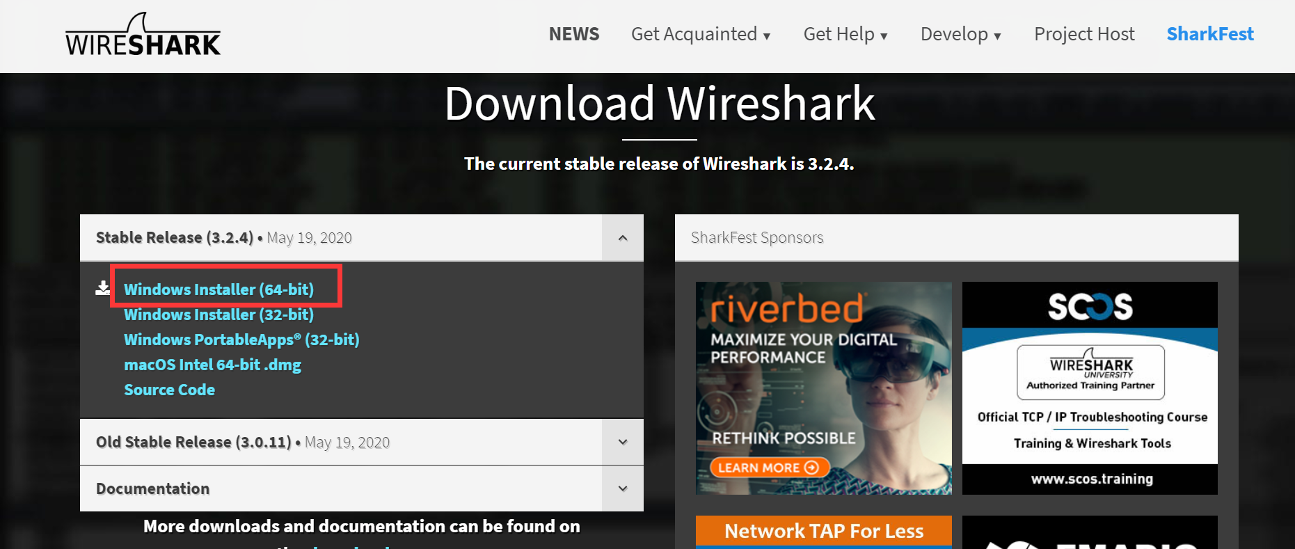 Wireshark下载及使用_wireshark官网-CSDN博客