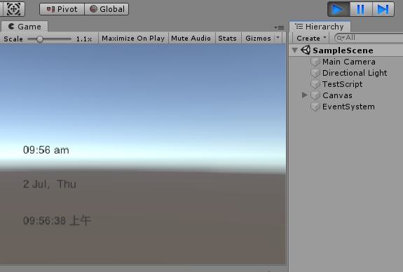 Unity 工具之 获取当前系统时间，并格式化显示的封装（并有简单的月星期am/pm转换） - 灰信网（软件开发博客聚合）