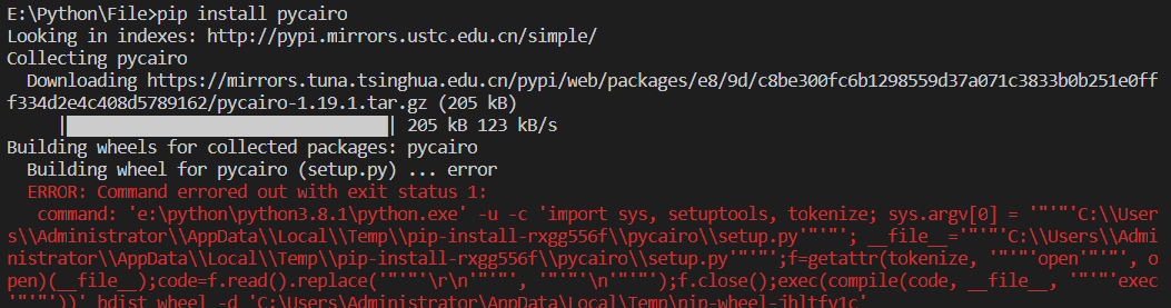 Windows上安装Python第三方库pycairo的解决办法_modulenotfounderror: no module named 'cairo-CSDN博客