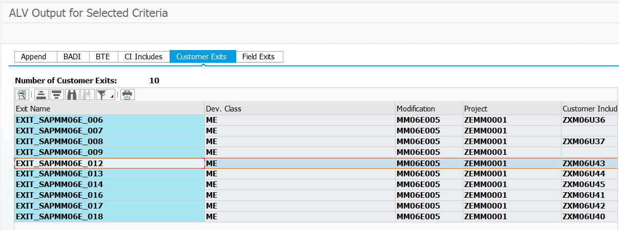 查找SAP某个Tcode下已经实施的增强(BADi、user-exit、BTE….)_sap 怎么检查badi 已经被实施调用了-CSDN博客