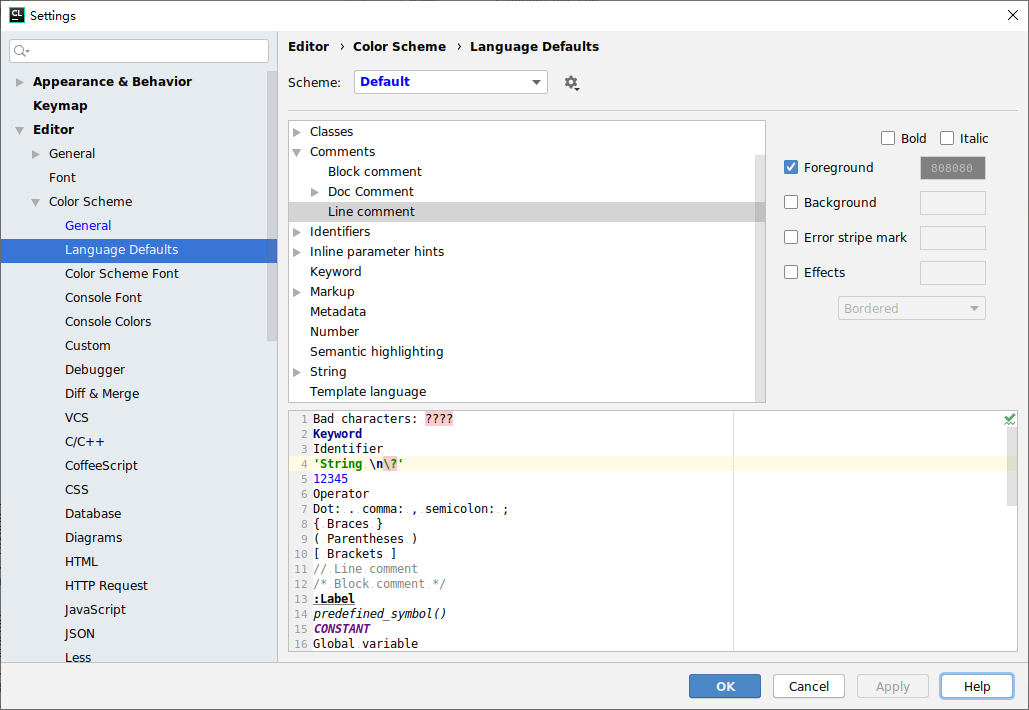 CLion 设置行号、字体和注释_clion注释斜体-CSDN博客