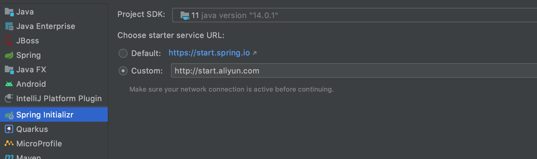 IDEA创建SpringBoot项目无法连接https://start.spring.io(已解决)_idea 连接 start.spring.io-CSDN博客