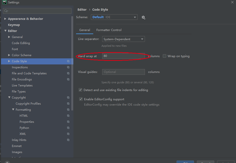 Pycharm修改行字符数80，Google编码规范_pycharm 设置一行显示字数-CSDN博客