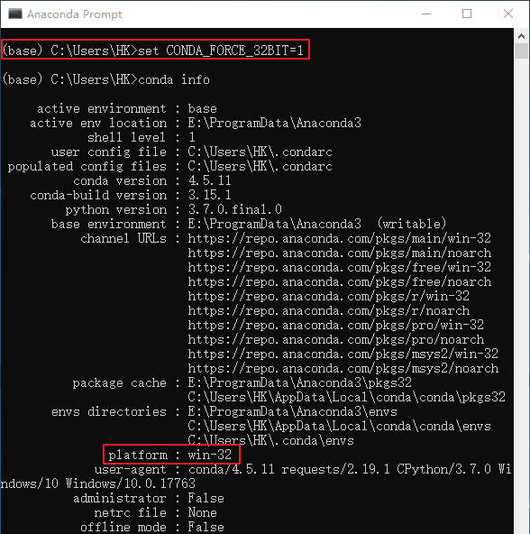 Anaconda中32位和64位开发的切换_conda 32bit 官方源-CSDN博客