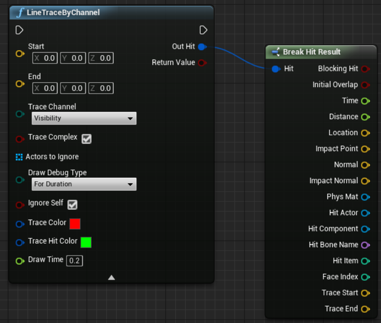 UE4 有关Break Hit Result的返回结果解释 版本4.20-CSDN博客