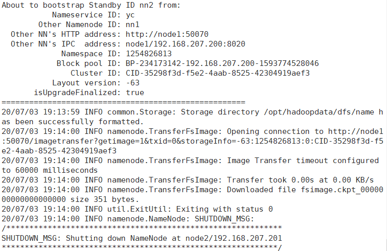 Hadoop cluster execute hdfs namenode -bootstrapStandby error - Programmer Sought