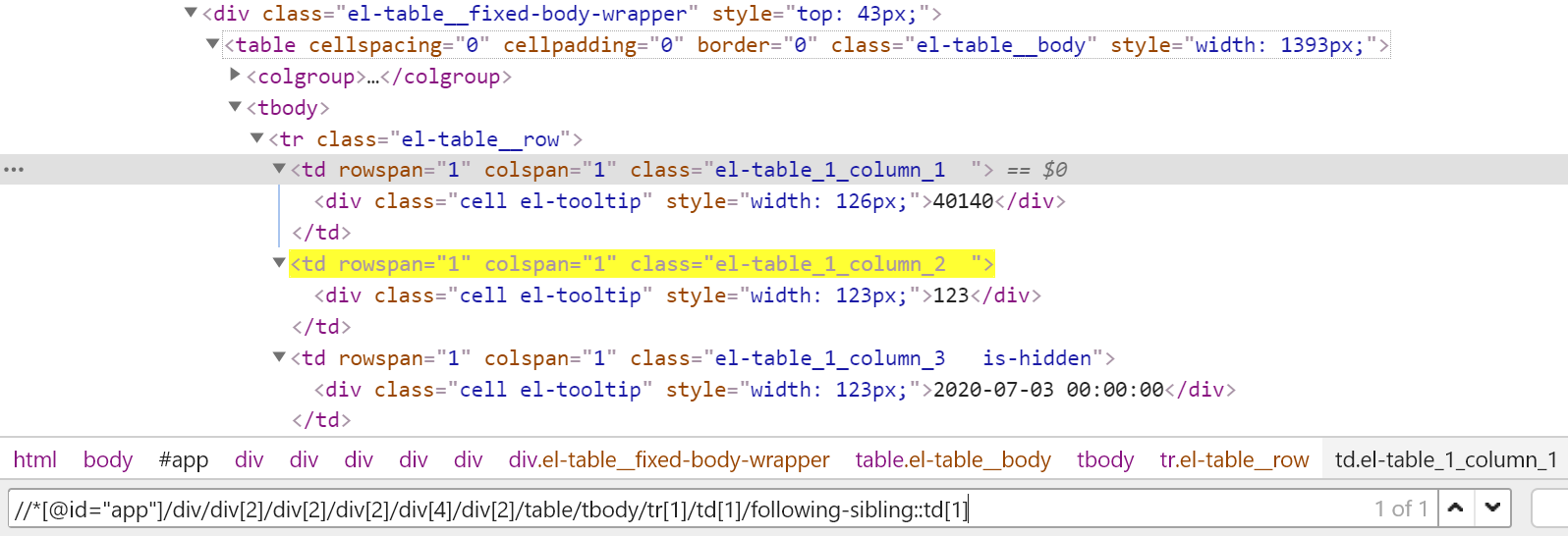 xpath之根据节点获取兄弟节点_following-sibling::td[1]-CSDN博客