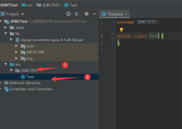 IDEA下创建JAVA项目，使用JDBC连接数据库完成数据的增删改查_idea创建的java程序需要安装jdbc吗-CSDN博客