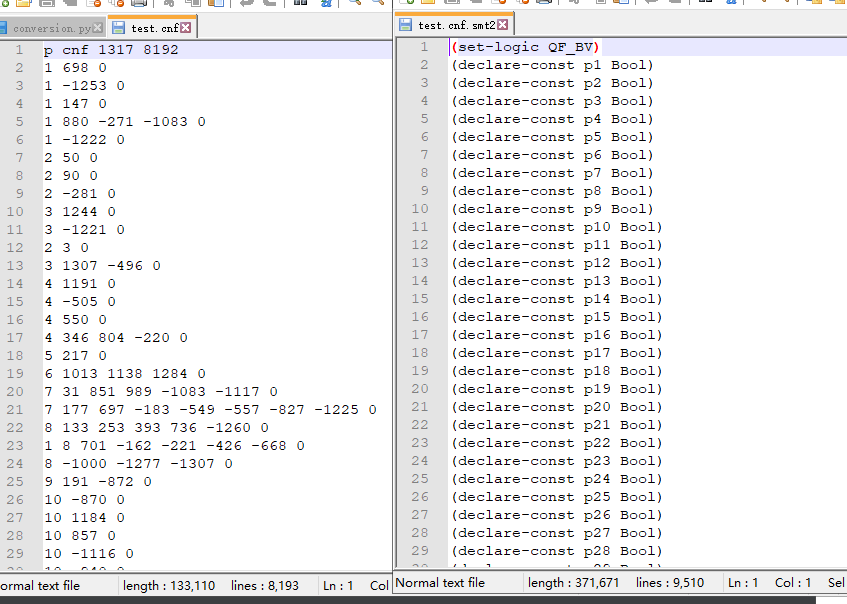 Python脚本：SMT与SAT solver相互转换（.cnf ＜-＞.smt2）_如何将smt转化为对应的sat-CSDN博客
