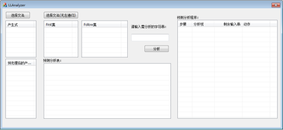 编译原理简易LL(1)分析器自动生成程序_cfg转为ll1表 代码-CSDN博客