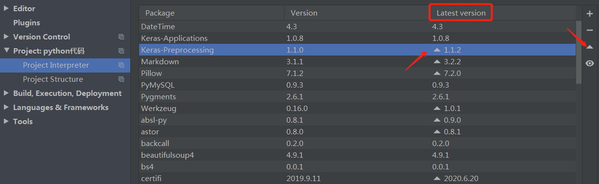 Pycharm中第三方库的更新升级_pycharm怎么更新keras-CSDN博客