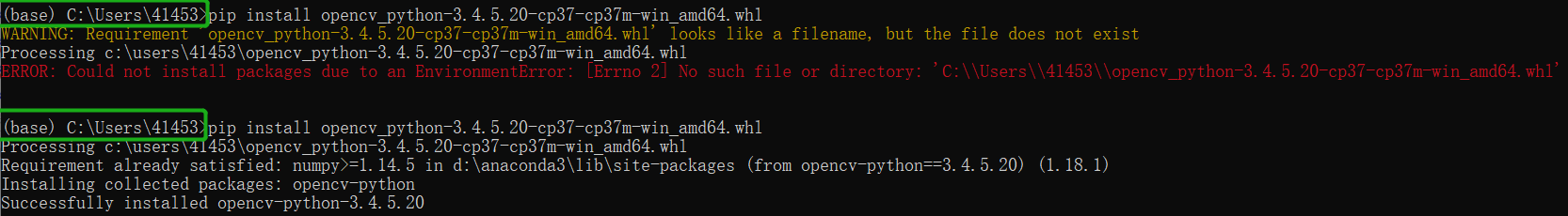 Win10，在Anaconda中安装opencv（cv2）并在jupyter notebook中使用_大脸傻傻猴的博客-CSDN博客
