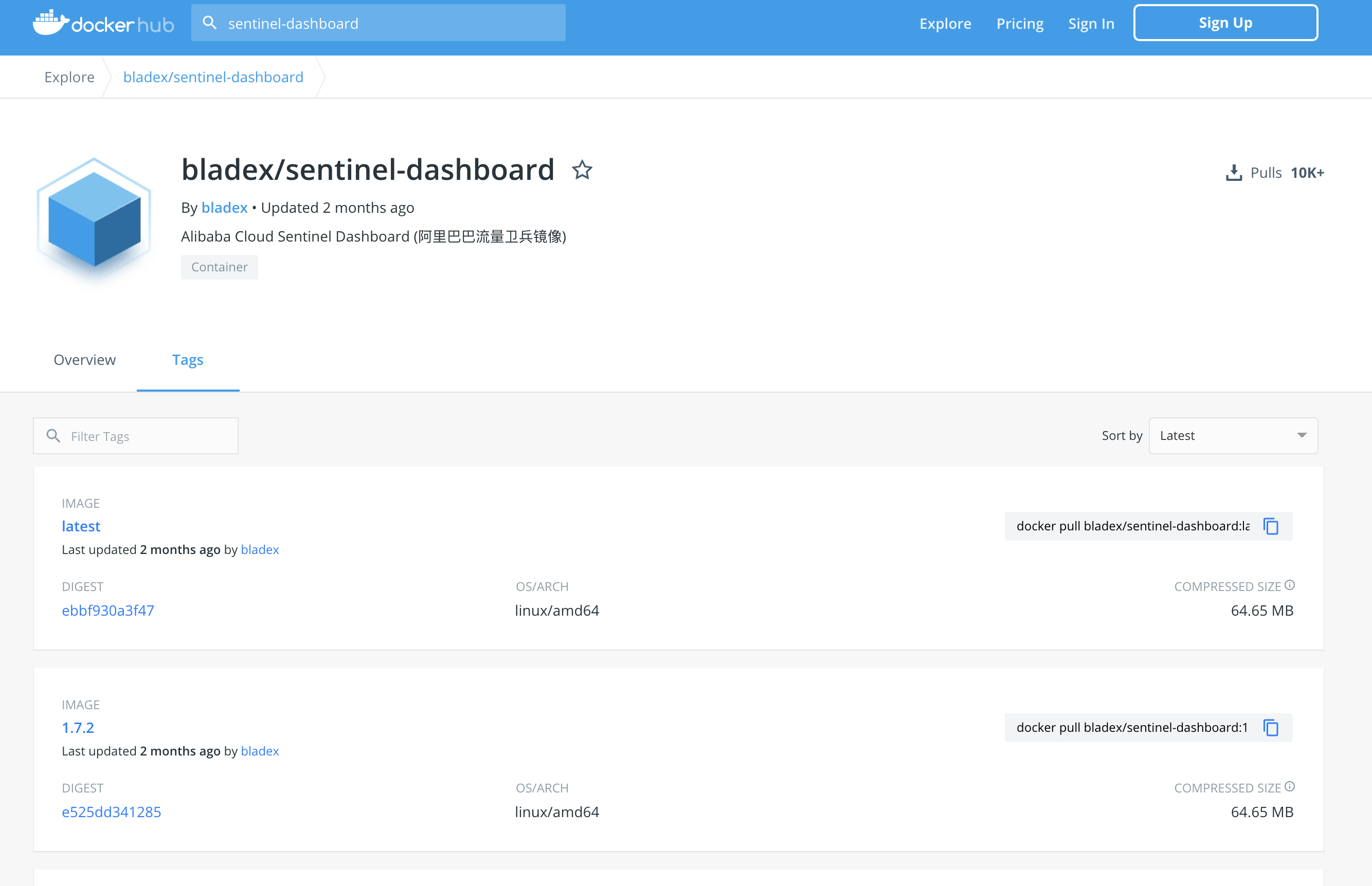 docker安装sentinel（sentinel-dashboard）_docker查看sentinel版本-CSDN博客