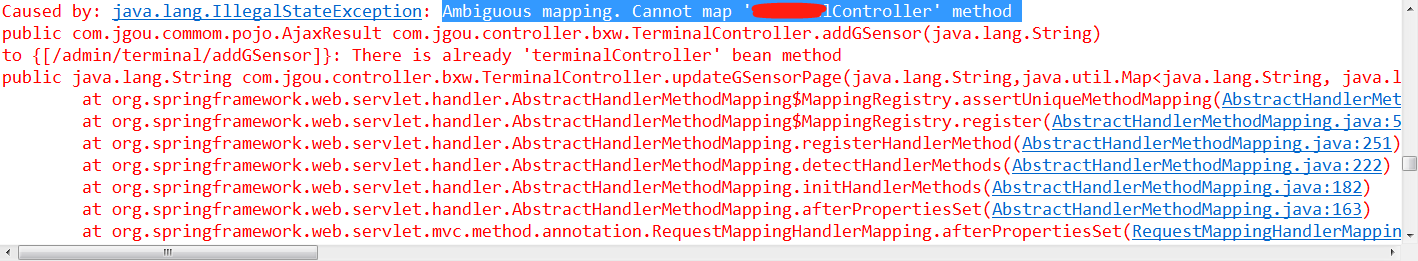 Caused By Java Lang Illegalstateexception Ambiguous Mapping Cannot Map Logincontroller 的解决方法