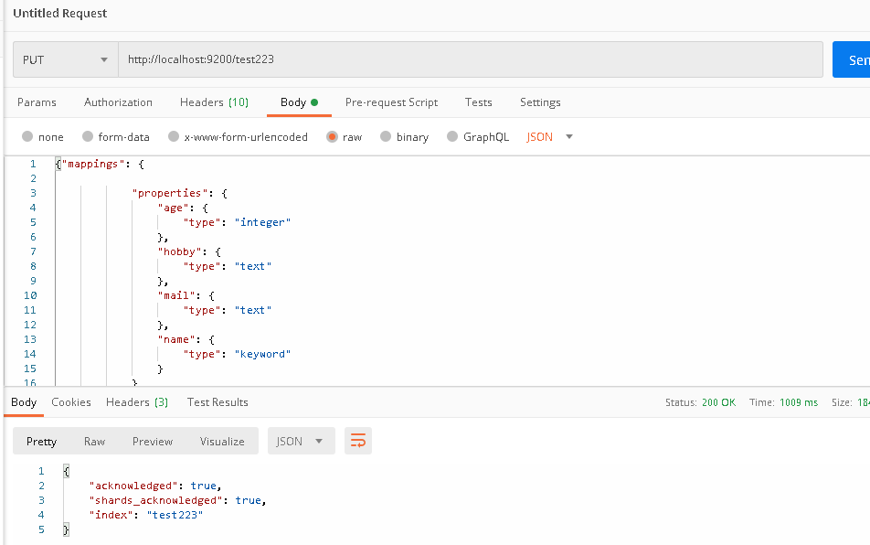 ElasticSearch 7.x 报错：Root mapping definition has unsupported parameters_putmappingrequest root ...