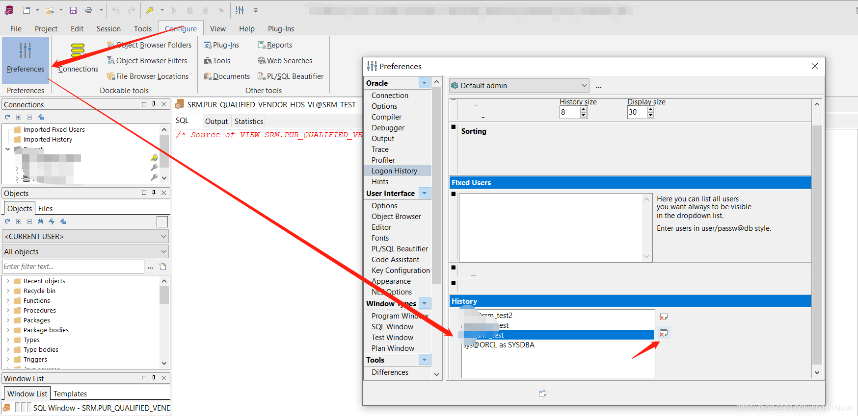 Plsql Developer清除登录数据plsql 删除sql窗口中的登录历史 Csdn博客