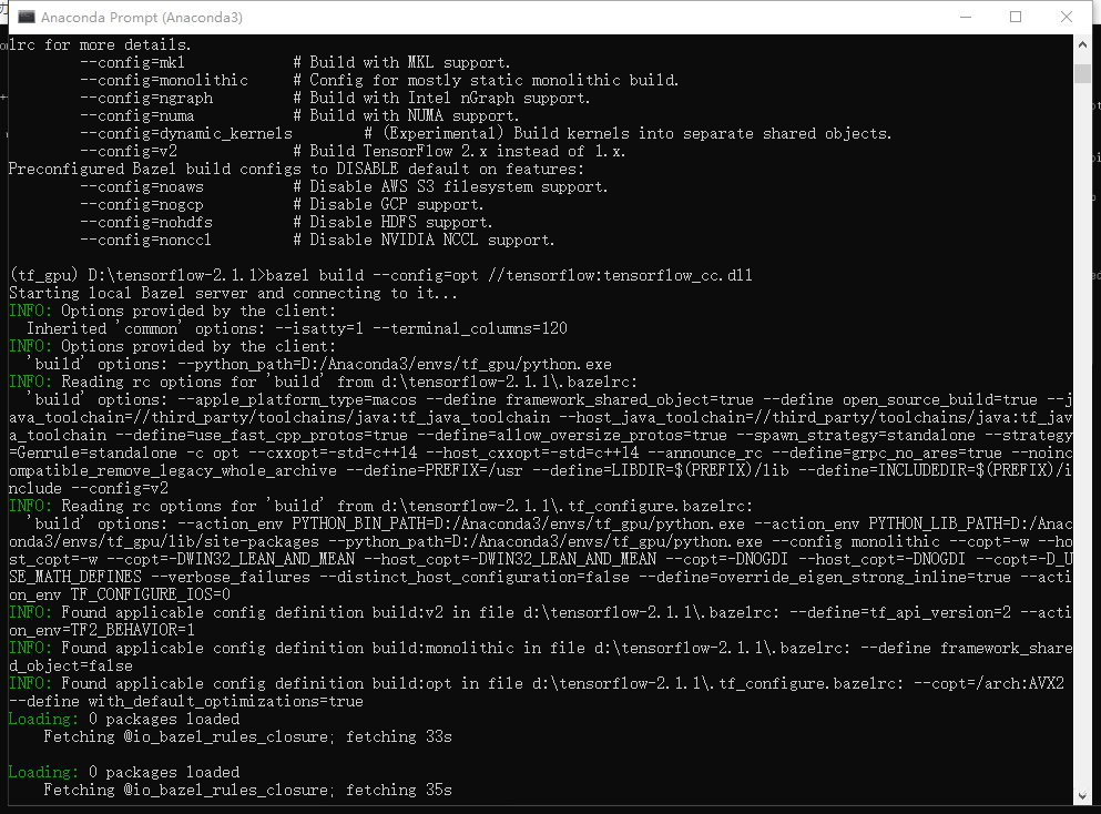 Windows10 Bazel 编译 Tensorflow 2 C++ dll 和 lib 文件_windows 10 bazel tensorflow 2 c++ dll lib-CSDN博客