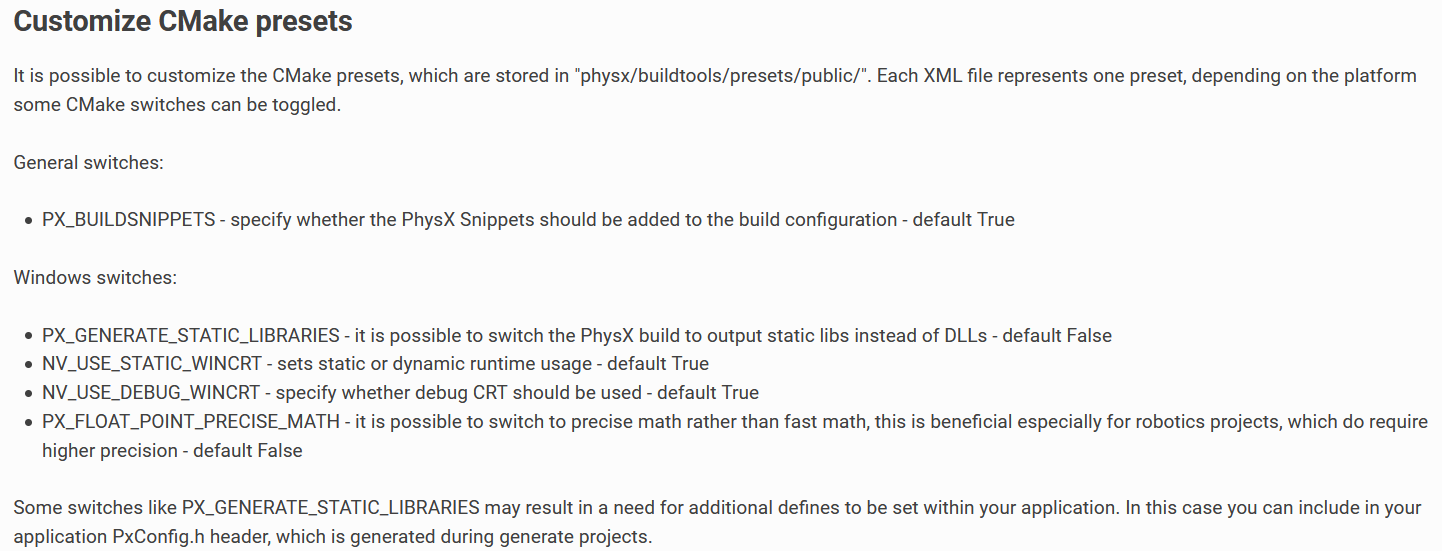 PhysX配置开发环境_physx库-CSDN博客