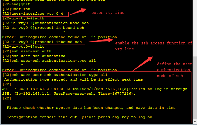 华为eNSP的SSH远程登陆配置_ensp ssh reset by remote-CSDN博客