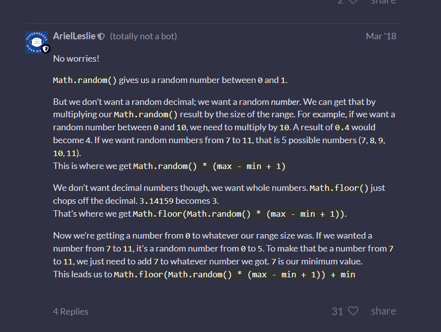 理解math.floor(math.random() * (max - min + 1)) + min的含义_math.floor(math.random() * (max - min + 1 ...