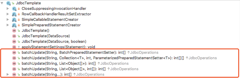 JdbcTemplate的四种批处理的用法_jdbctemplate batchupdate-CSDN博客