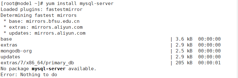 使用yum命令不能安装mysql的问题（No package mysql-server available. Error: Nothing to do）_no package mysql ...