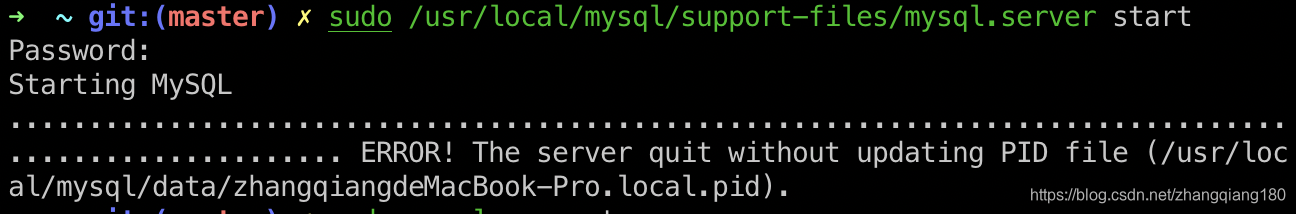 Starting Mysqlerror The Server Quit Without Updating Pid File Usr