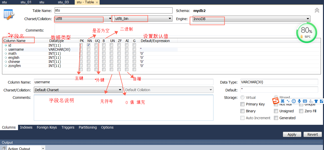 mysql—workbench创建表 字段说明_workbench maximum expression-CSDN博客