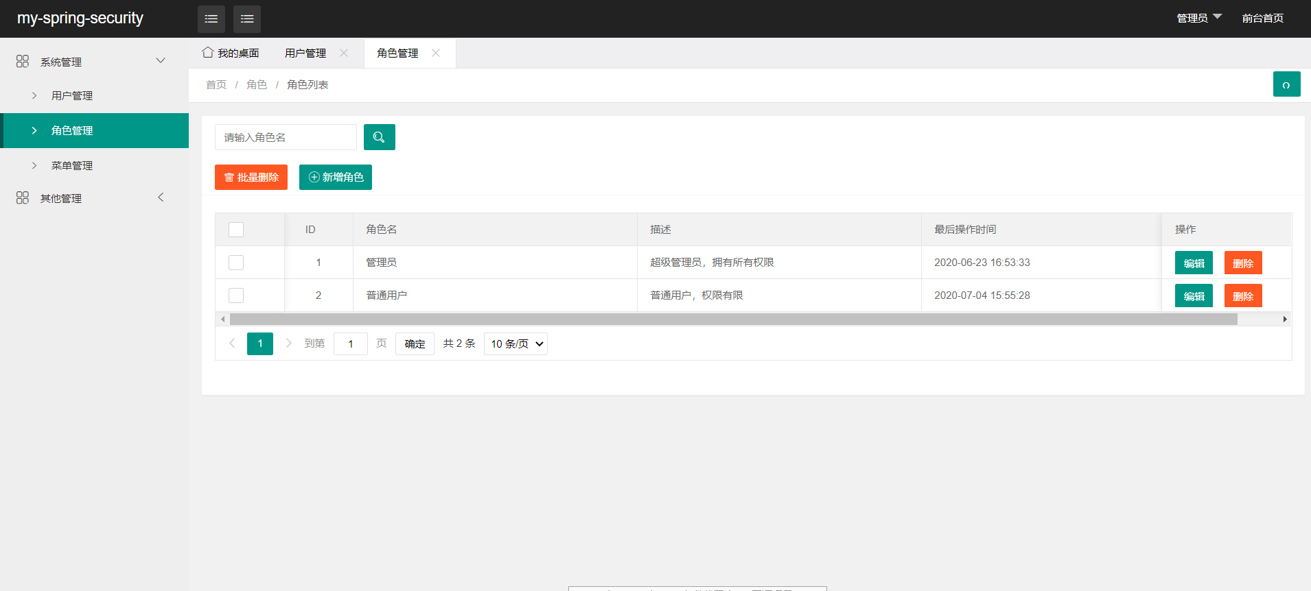 基于springsecurity+springboot的RBAC权限管理系统demo_一个springboot+spring security的rbac模型的demo 三个功能 登陆 注-CSDN博客