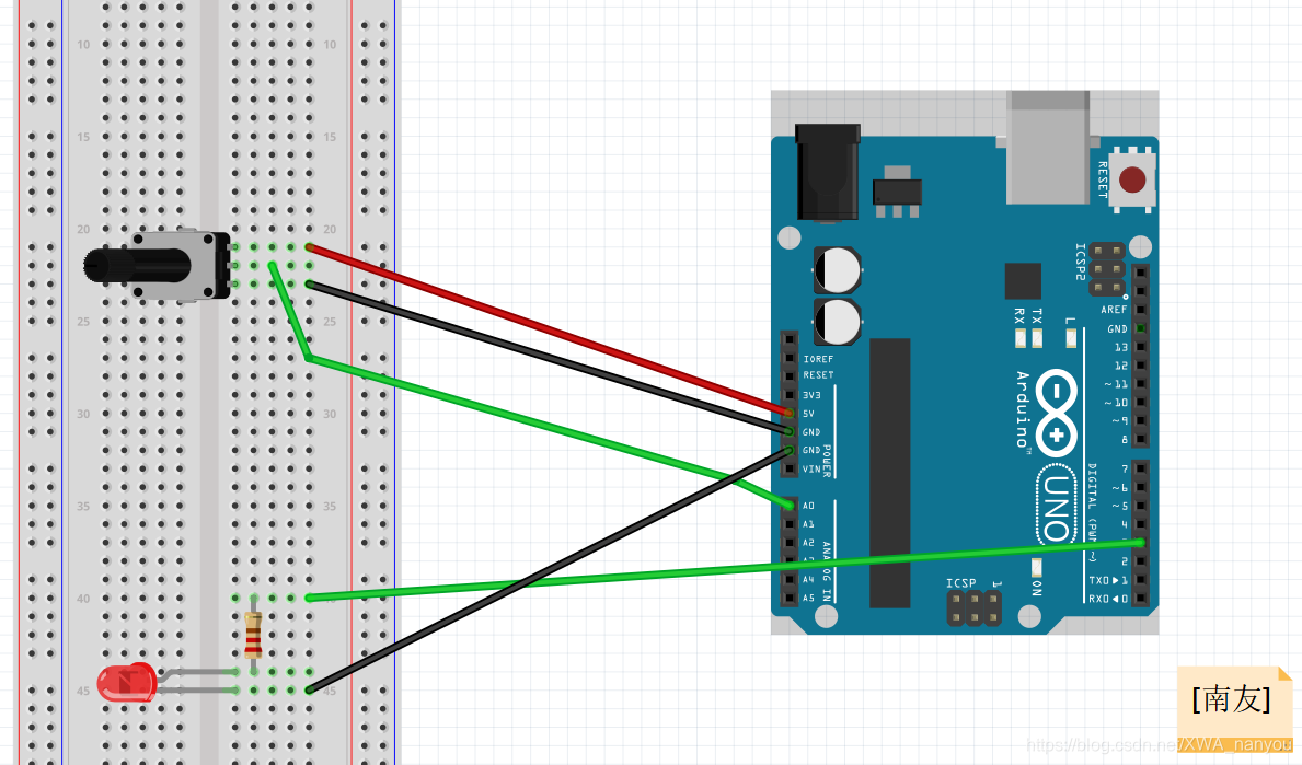 Arduino小白学习记录:用电位器控制led灯的亮度arduino用电位器控制led亮度 Csdn博客 8201