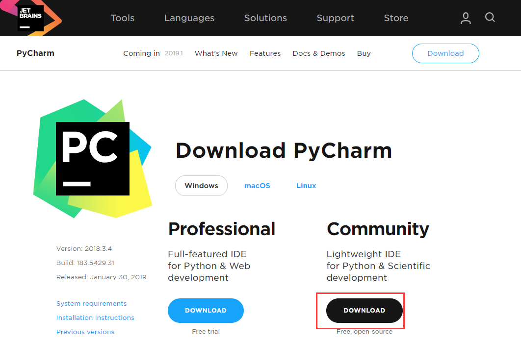 Download and installation of PyCharm Community Edition - Programmer Sought
