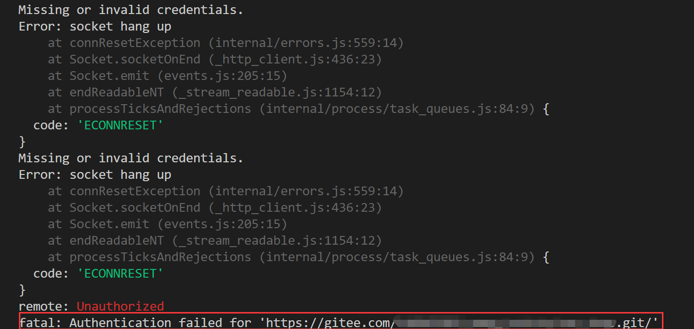 Clone Remote Repository When you encounter an error: git failed with a ...