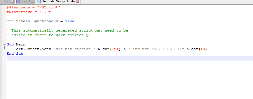 SecureCRT的使用技巧-----录制脚本（vbs语法）_vbs脚本录制-CSDN博客