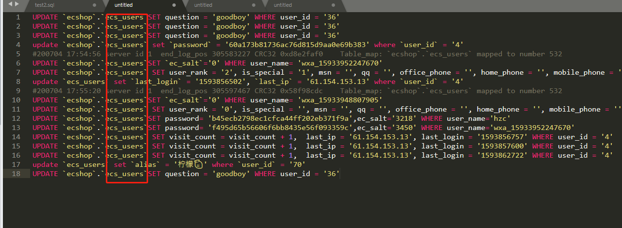 sublime 选择包含指定字符的所有行，或筛选有用的行或删除干扰行，批量比CTRL+D好用，专治筛选数据日志有用数据（数据库日志文件快速处理 SQL日志快速处理筛选）_sublime过滤指定 ...