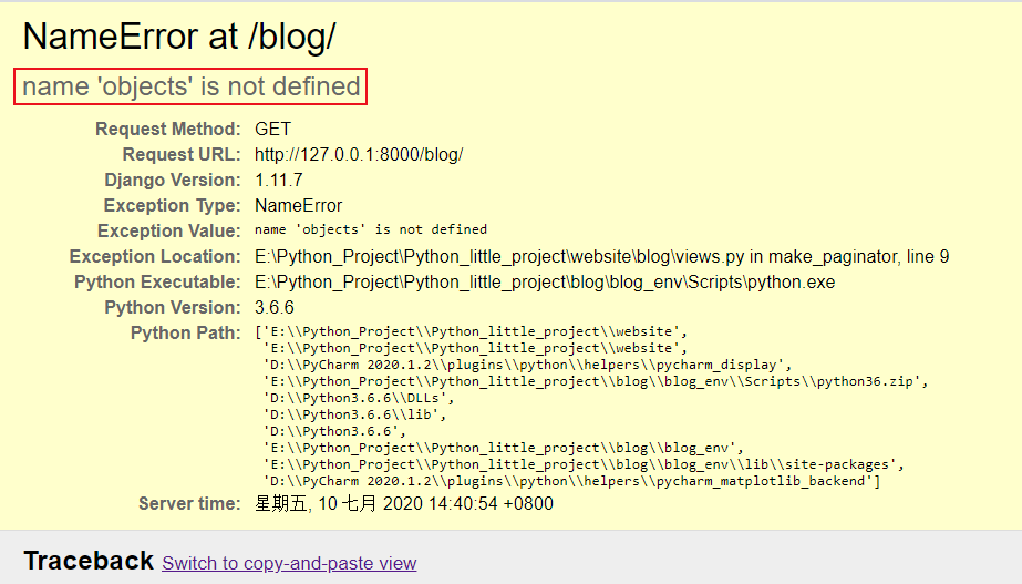 name ‘objects‘ is not defined_object is not defined-CSDN博客