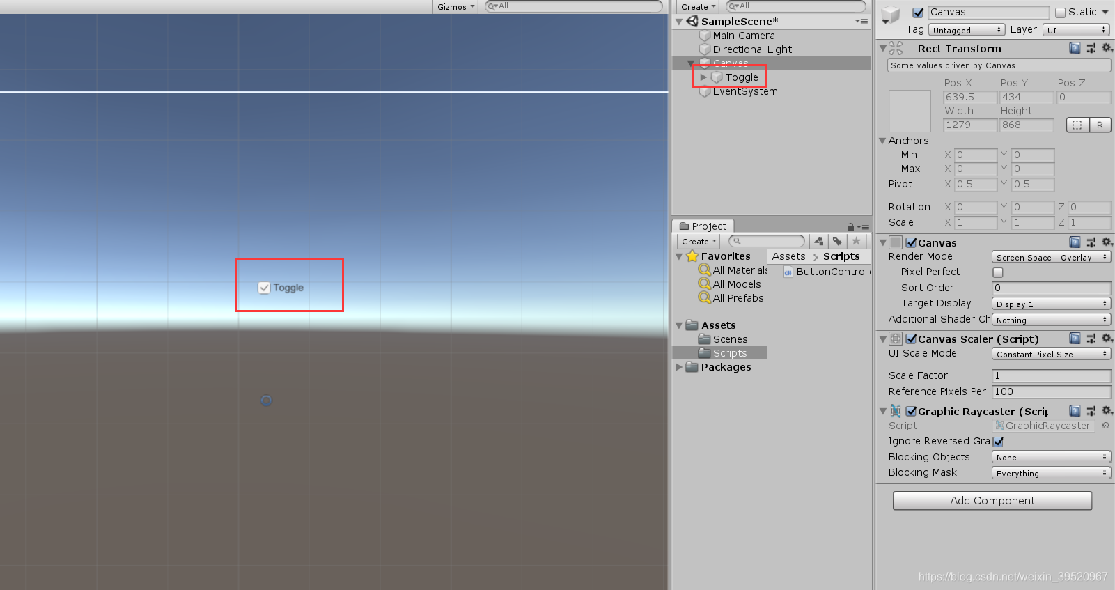 Unity之ugui的学习(六):toggle(开关)unity Toggle Csdn博客